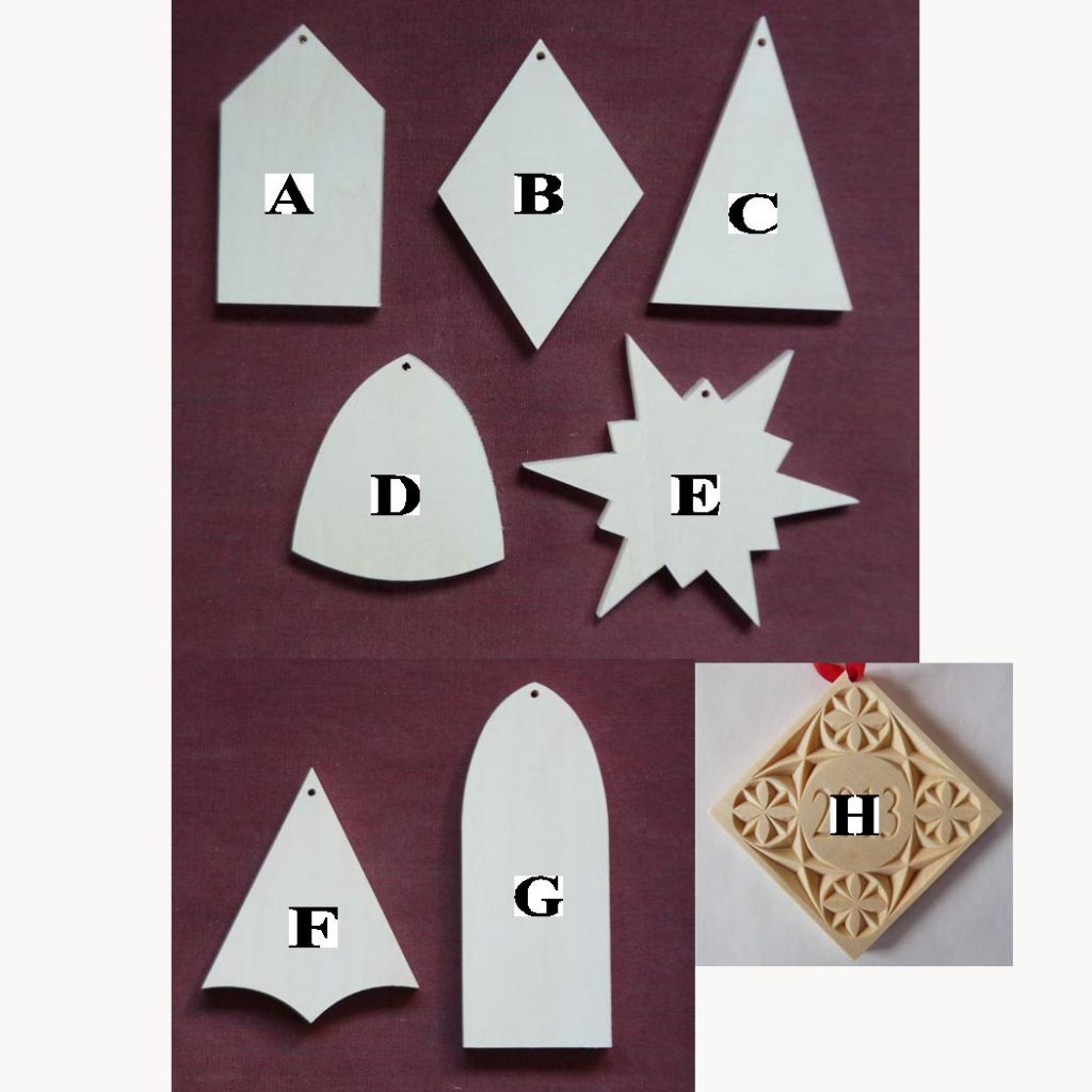 Ornament Blank Shapes, Basswood - My Chip Carving
