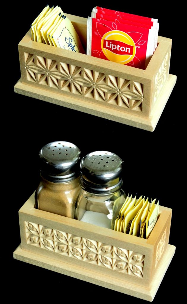 Sugar Packet / Salt & Pepper / Tea Bag Box - My Chip Carving