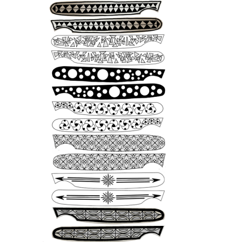 7 Knife Handle Patterns (pdf) - My Chip Carving